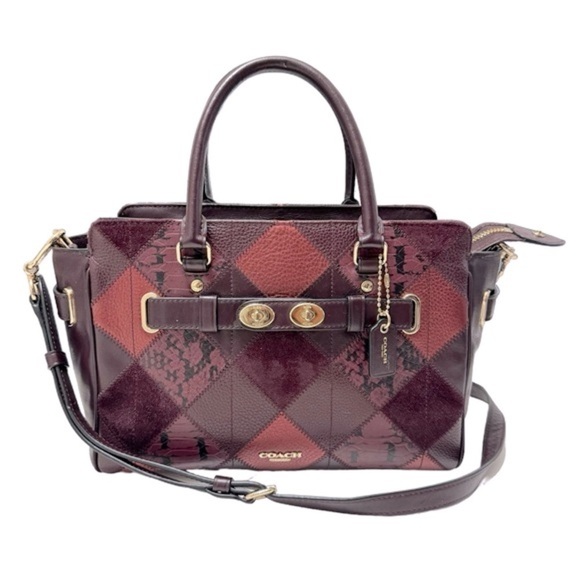 Coach | Bags | Coach Blake Patchwork Swagger Tote Cherry Metallic ...